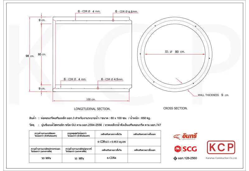 คฤหาสน์ คอนสตรัคชั่น - ท่อ RCP ท่อระบายน้ำคอนกรีต แข็งแรง ทนทาน